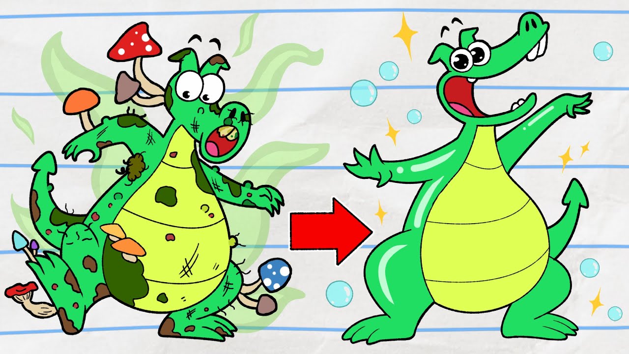 Dirty Dragon Bath Time | (NEW) Boy & Dragon | Cartoons For Kids ...