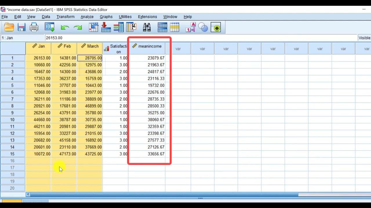 How to Compute Mean As a New Variable in SPSS (Simple Steps) - YouTube
