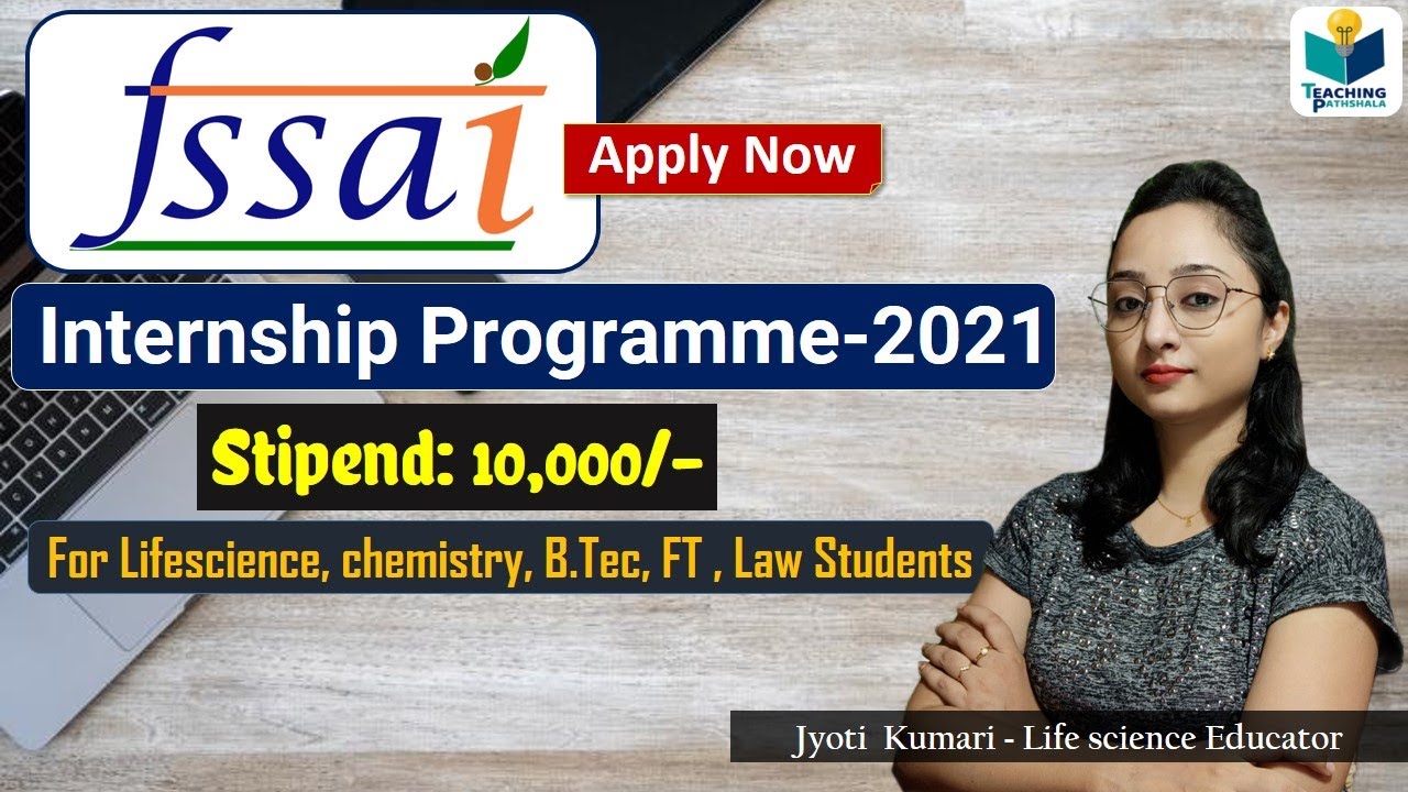 Fssai Internship Programme-2021 | with stipend - YouTube