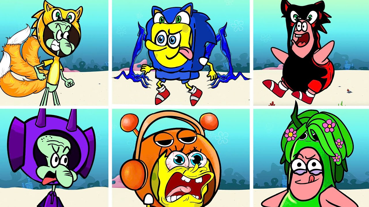 ALL Best of SpongeBob vs SHIN SONIC TAPES cartoon Animation part 2 ...