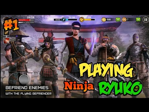 Playing ninja Ryuko: Shadow ninja game - YouTube