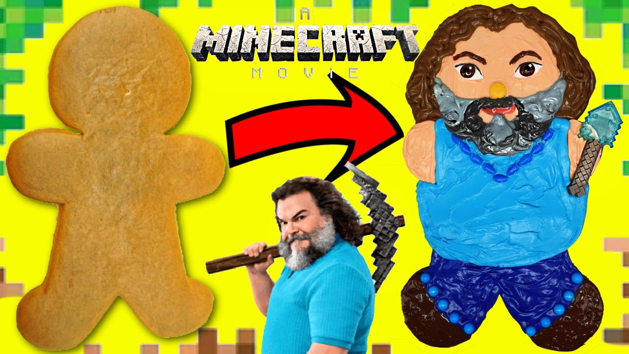 A Minecraft Movie STEVE Jack Black Gingerbread Man Cookie Decoration ...
