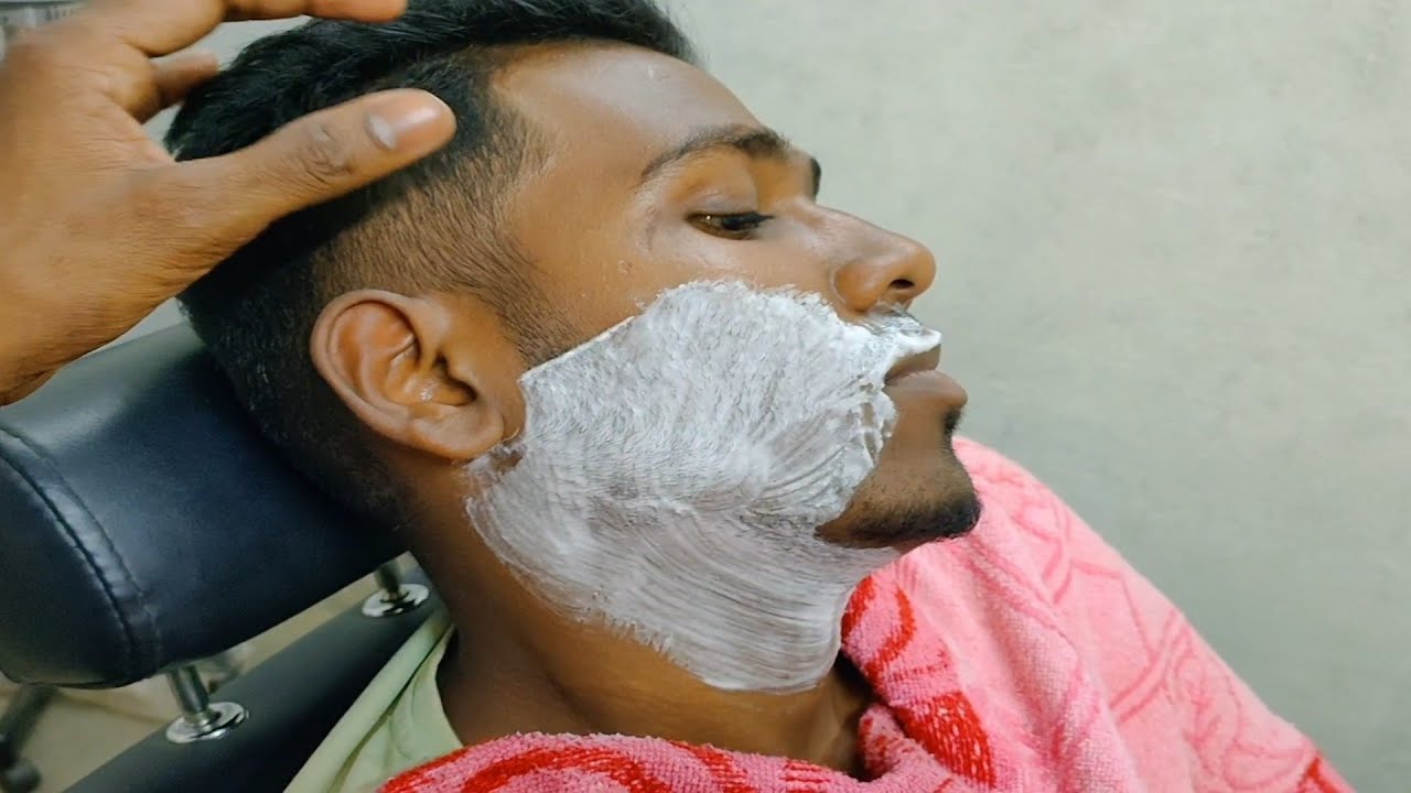 clean shaving & old honey Singh beard style#golden barber - YouTube