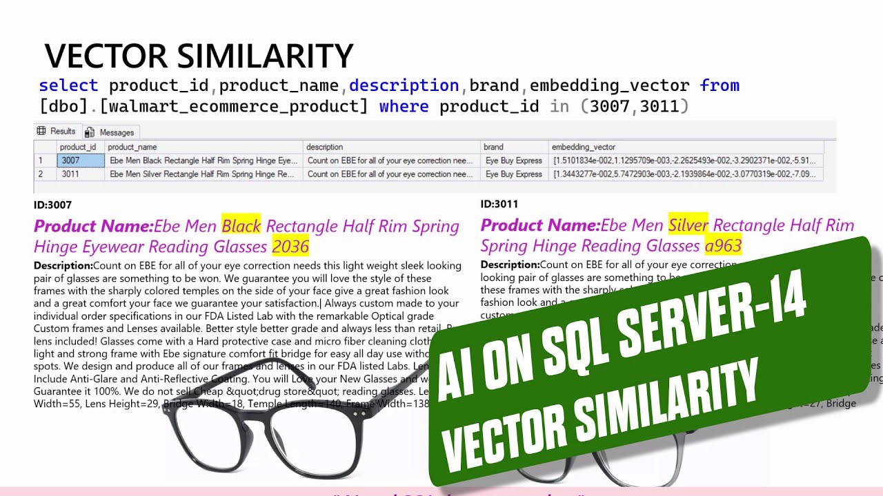 AI on SQL Server and Azure SQL-14 | Vector Similarity - YouTube