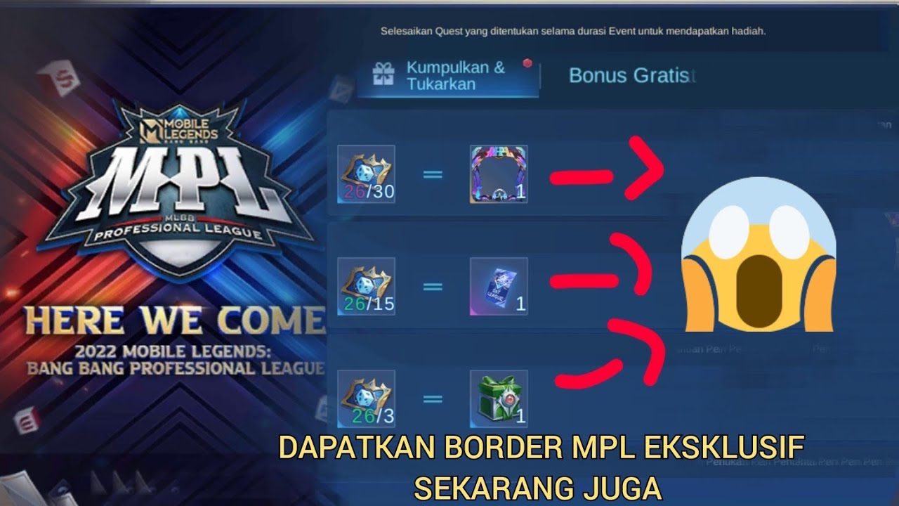 CARA MENDAPATKAN BORDER MPL 2022 SECARA GRATIS - MOBILE LEGENDS - YouTube