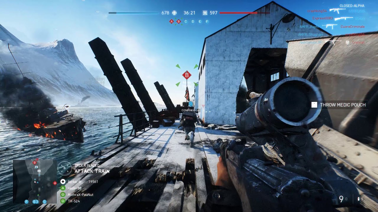 Battlefield 5 Multiplayer Gameplay On part en conquête - YouTube