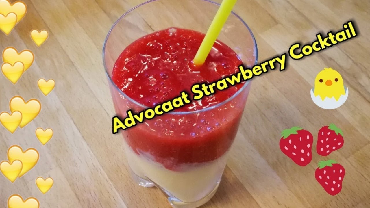 Advocaat Strawberry Cocktail - YouTube