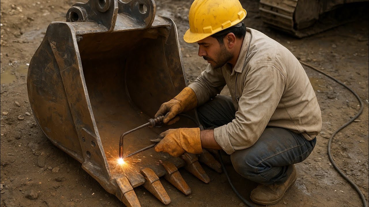 "New Excavator Bucket Fabrication | Heavy Duty Welding & Fitting Work ...