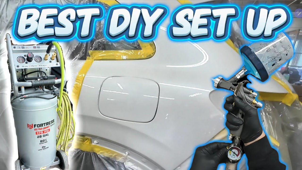 Using a Small Compressor to spot paint a car - YouTube