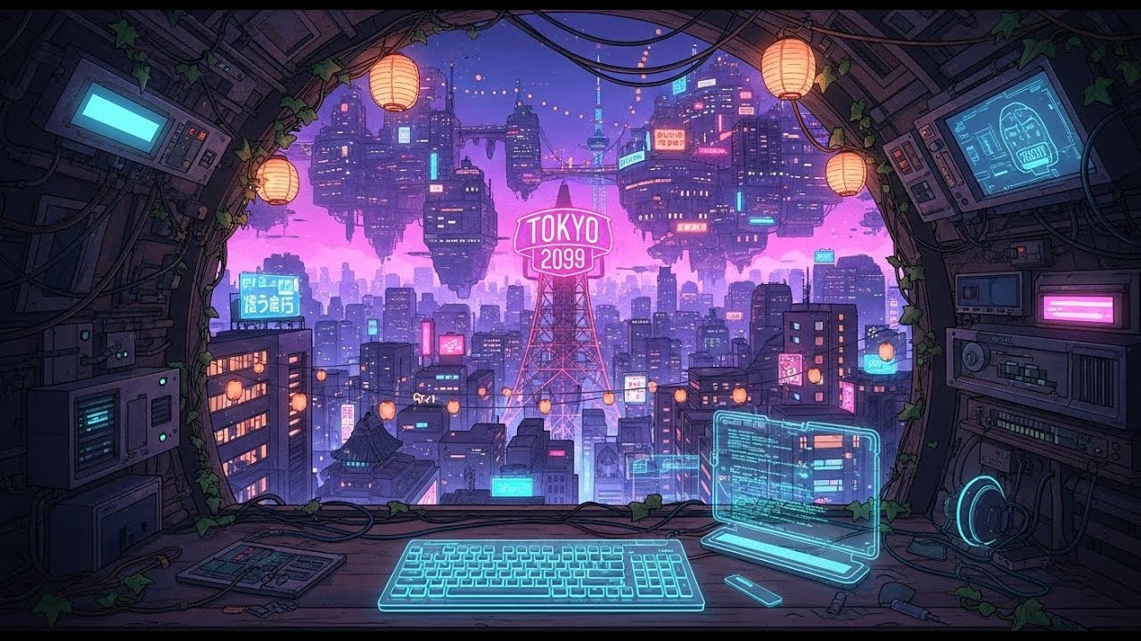 Japan Rain 2099 🌆 Chillhop Beats to Code, Work, Reflect 🌧️ | by Future Japan Lofi - YouTube