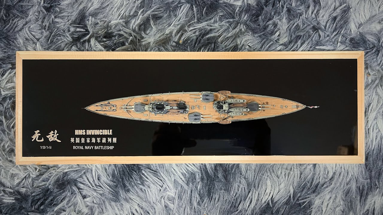 Build a HMS Invincible battleship model! Made from Flyhawk 1/700 ...