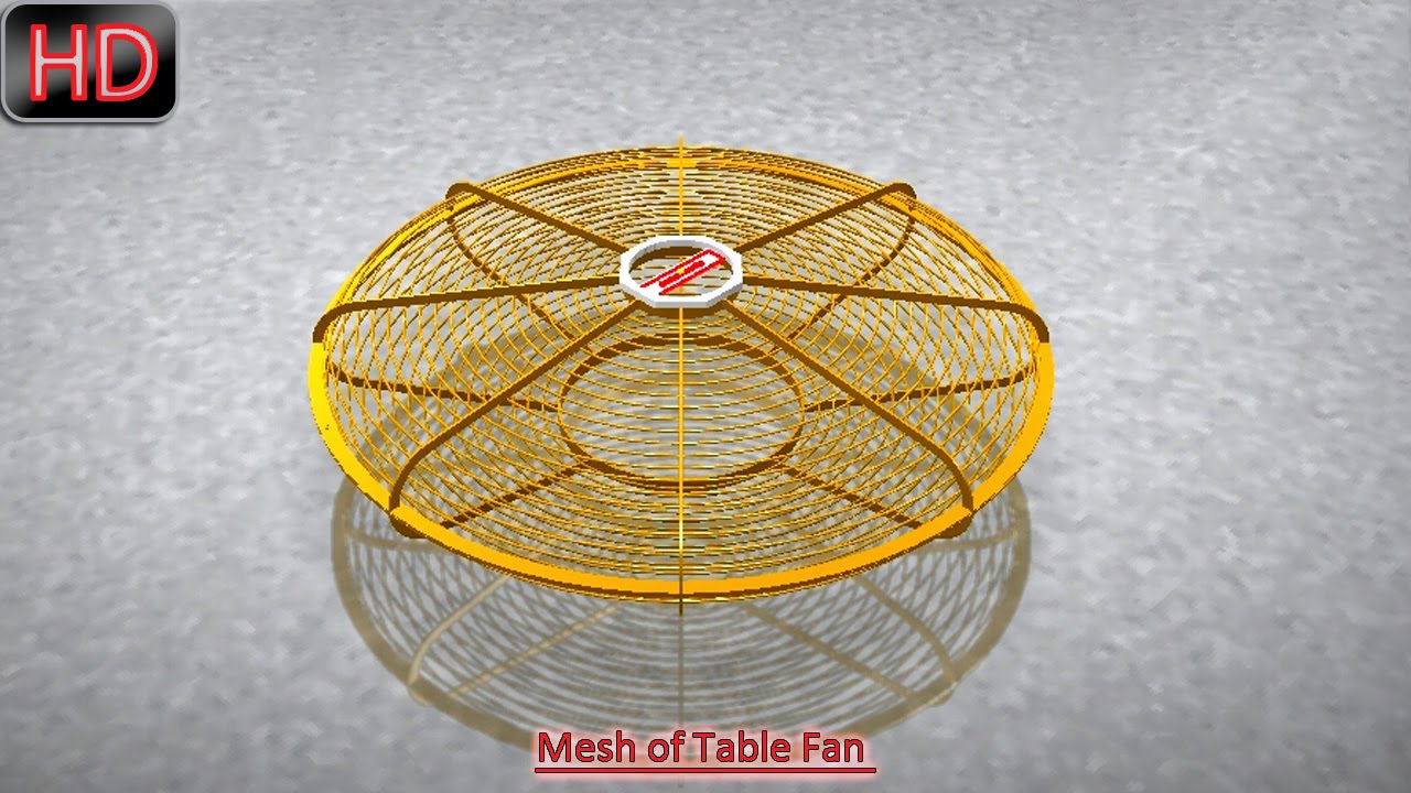 Mesh of Table Fan (Video Tutorial) SolidWorks - YouTube