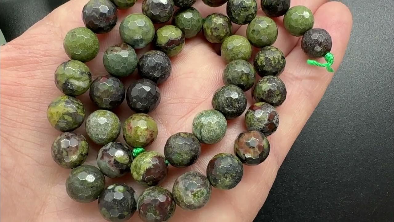 Яшма Кров Дракона 8мм, гранована - YouTube