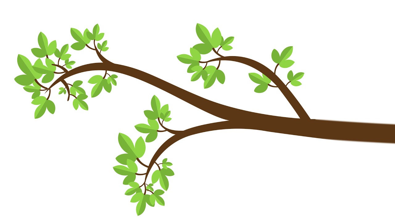 Tree Growing with Wind Cartoon Animation Video Footage Free Download No ...