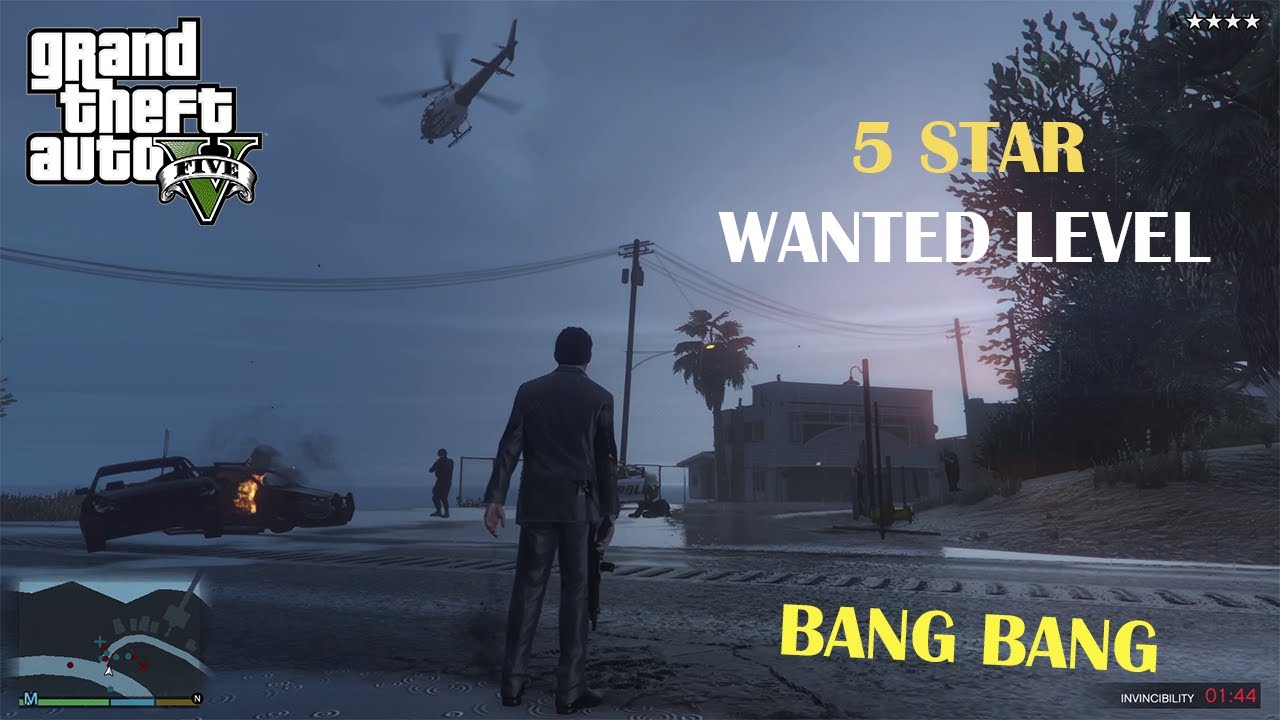 GTA V BANG BANG | 5 STAR WANTED LEVEL GAMEPLAY - YouTube