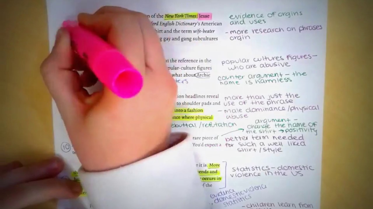 Reading Process: How to Mark a Text - YouTube