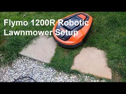 Flymo 1200R Robotic Lawnmower Setup - YouTube