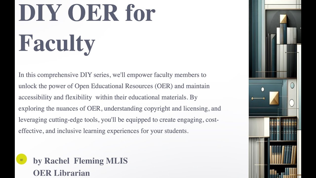 DIY OER for Faculty Introduction Overview - YouTube