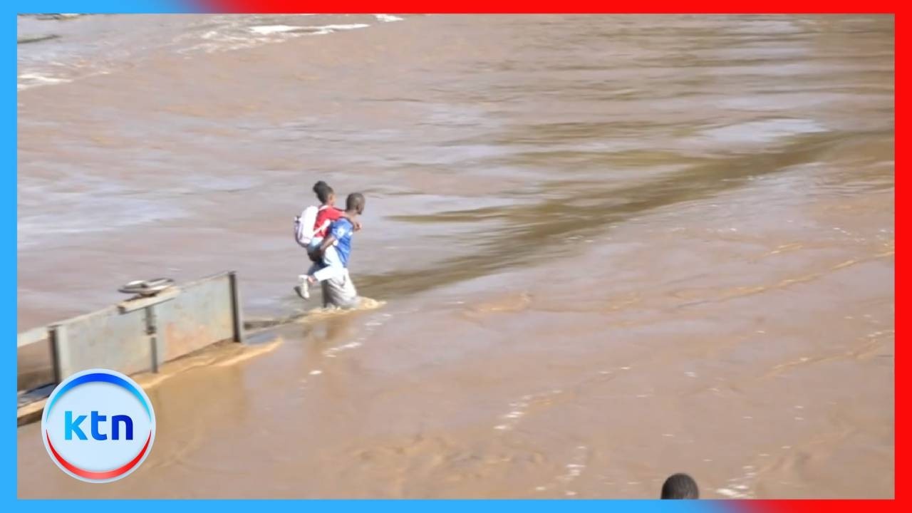 Baringo Children Risk Lives Crossing Perkerra River to School - YouTube