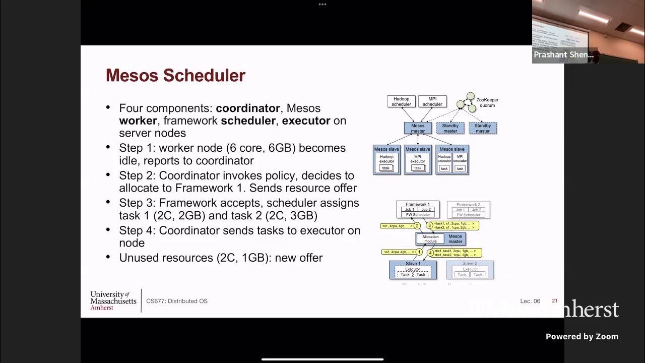 UMass CS677 (Spring'24) - Lecture 06 - Distributed and Cluster Scheduling - YouTube