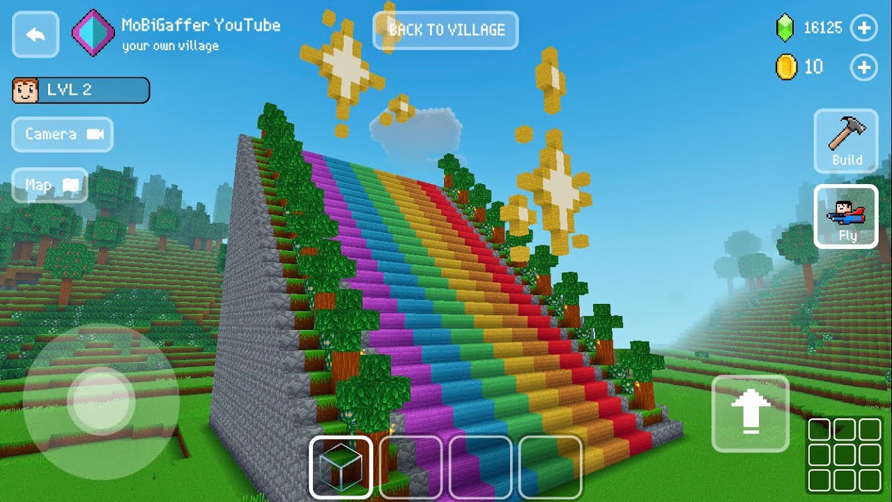 Block Craft 3D: Crafting Gameplay #4342 | Rainbow 🌈 Sparkly Staircase - YouTube