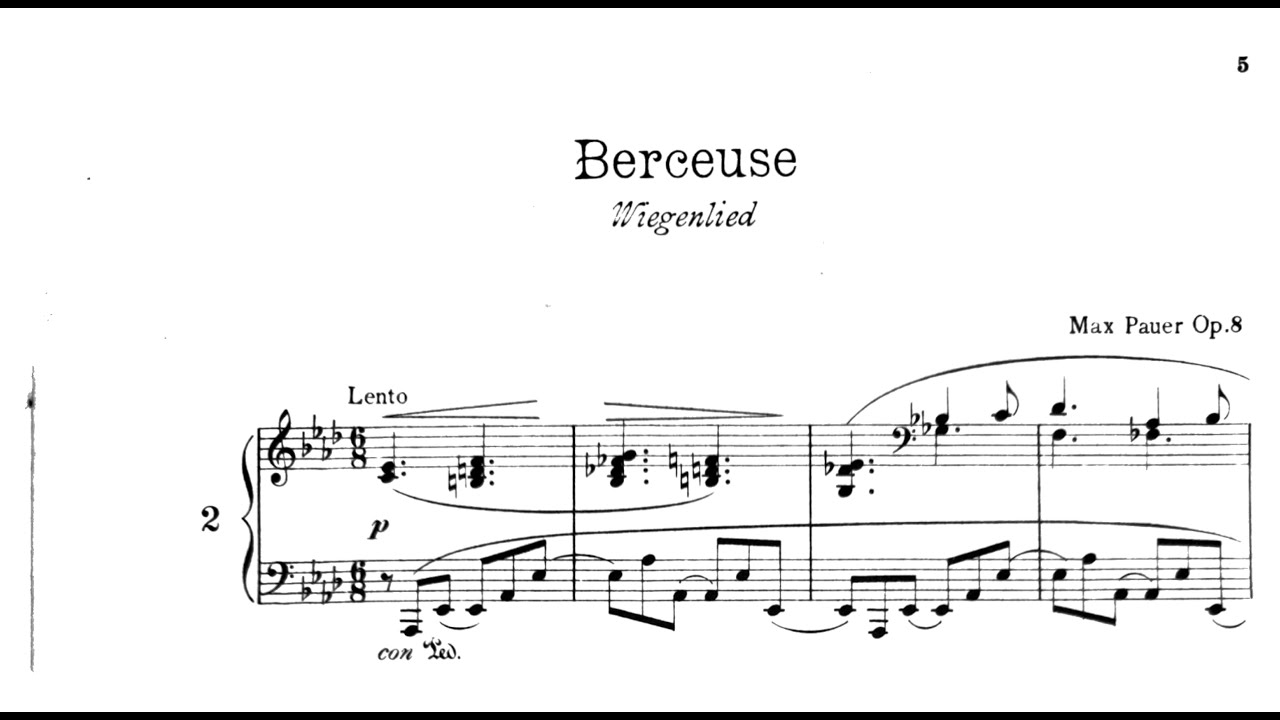 Max von Pauer | Berceuse, Op.8/2 - YouTube