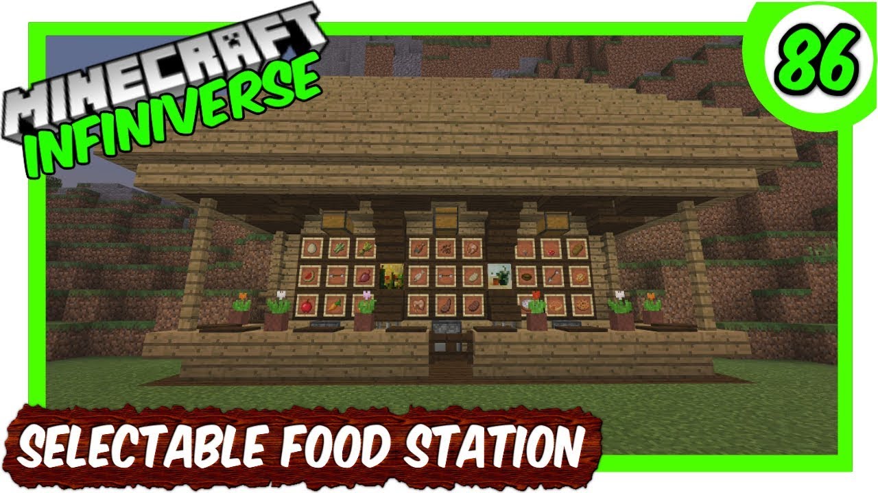 Selectable Food Dispenser [86] Minecraft Bedrock Infiniverse - YouTube