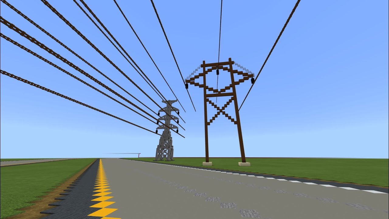 Minecraft - How To Build A Powerline Tower #2 - Remake - YouTube