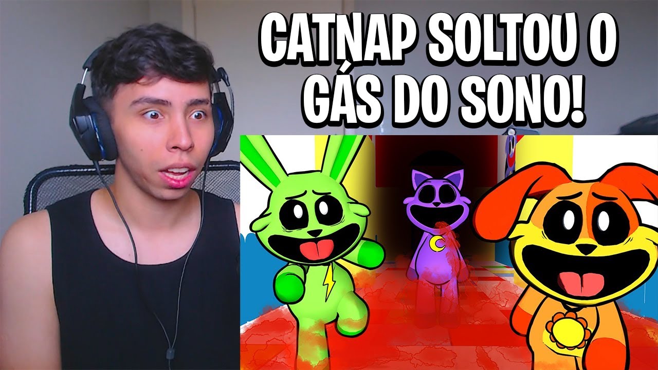 REACT DogDay, CatNap e Hoppy RESPONDEM no Smiling Critters VR - YouTube