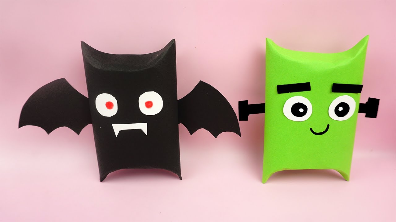 Como hacer un Monstruos de papel Halloween | Manualidades de halloween ...