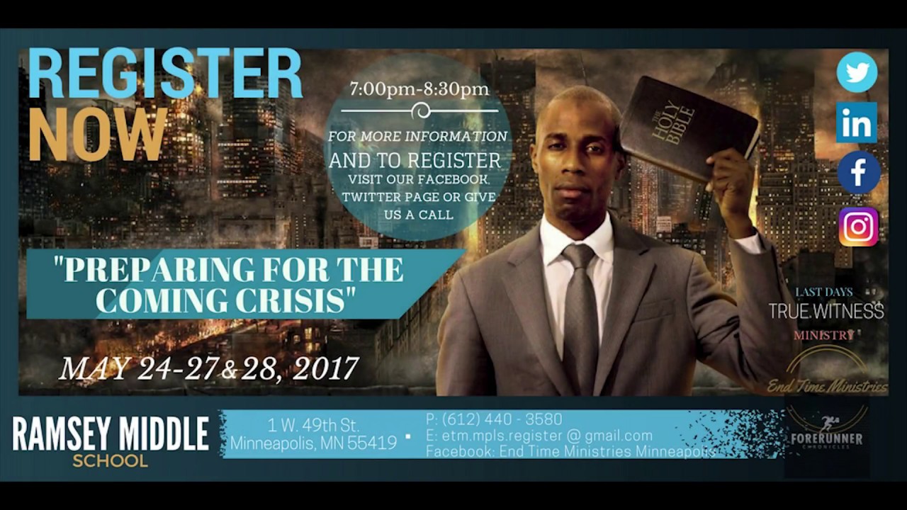 End Time Ministries Minneapolis MN Evangelist Christopher Hudson ...