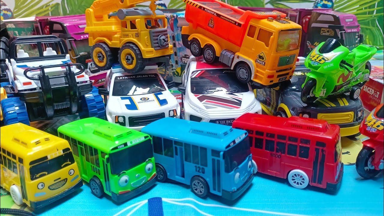 main mobil traktor mobil polisi bus truck mobil Ferrari tayo mobil ...