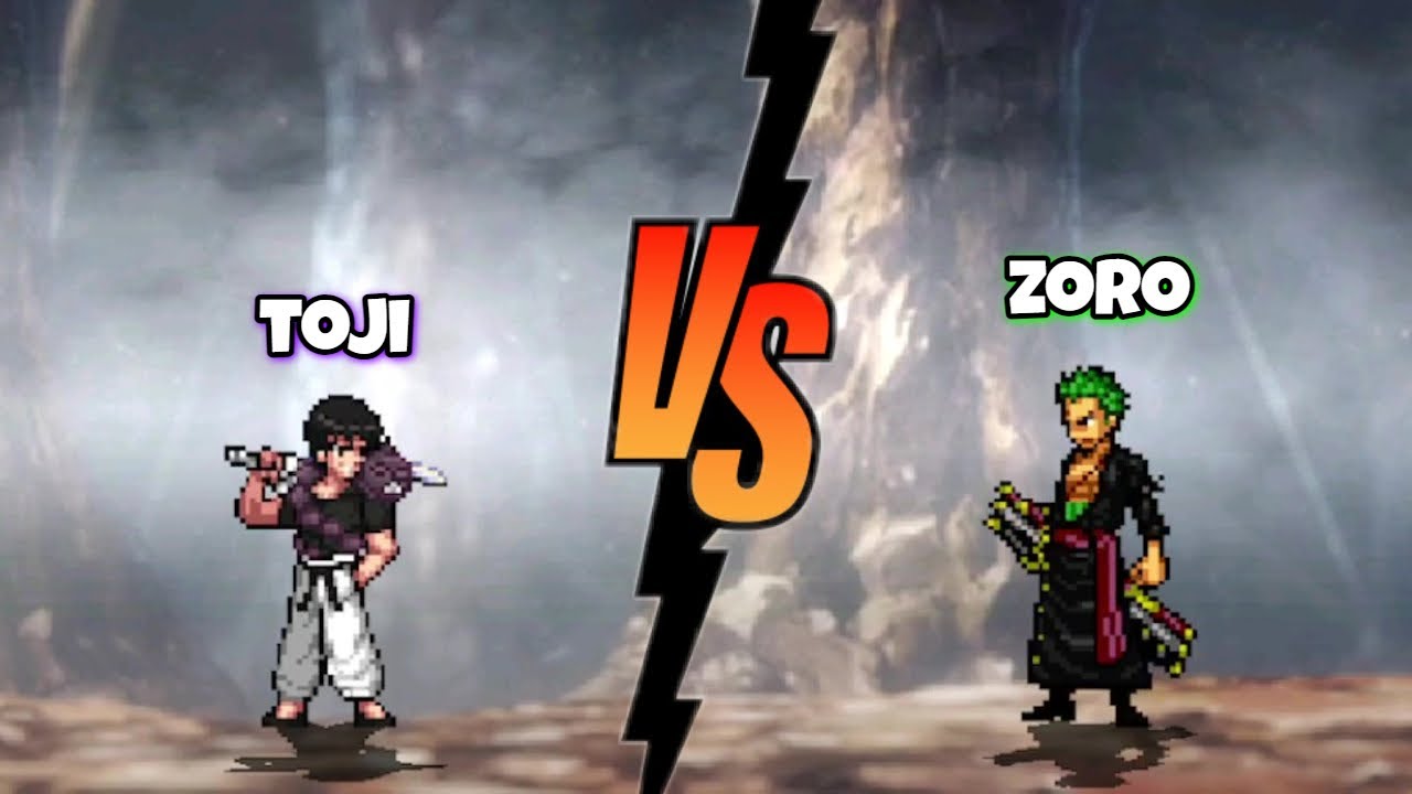 Toji Vs Zoro one piece x jujutsu kaisen fights / mugen - YouTube