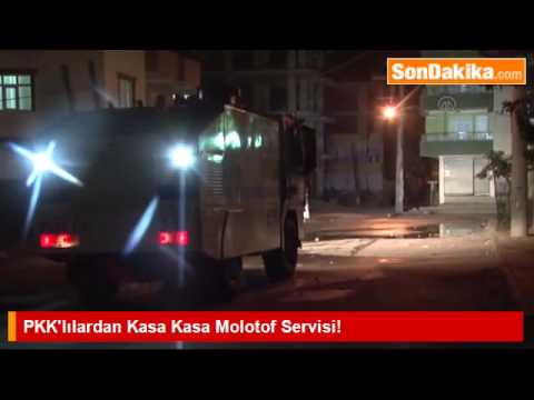 PKK’lılardan Kasa Kasa Molotof Servisi