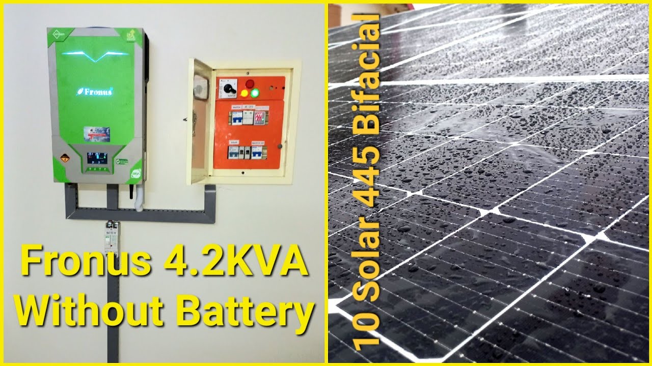 Fronus 4.2KVA Solar Project without Battery - YouTube