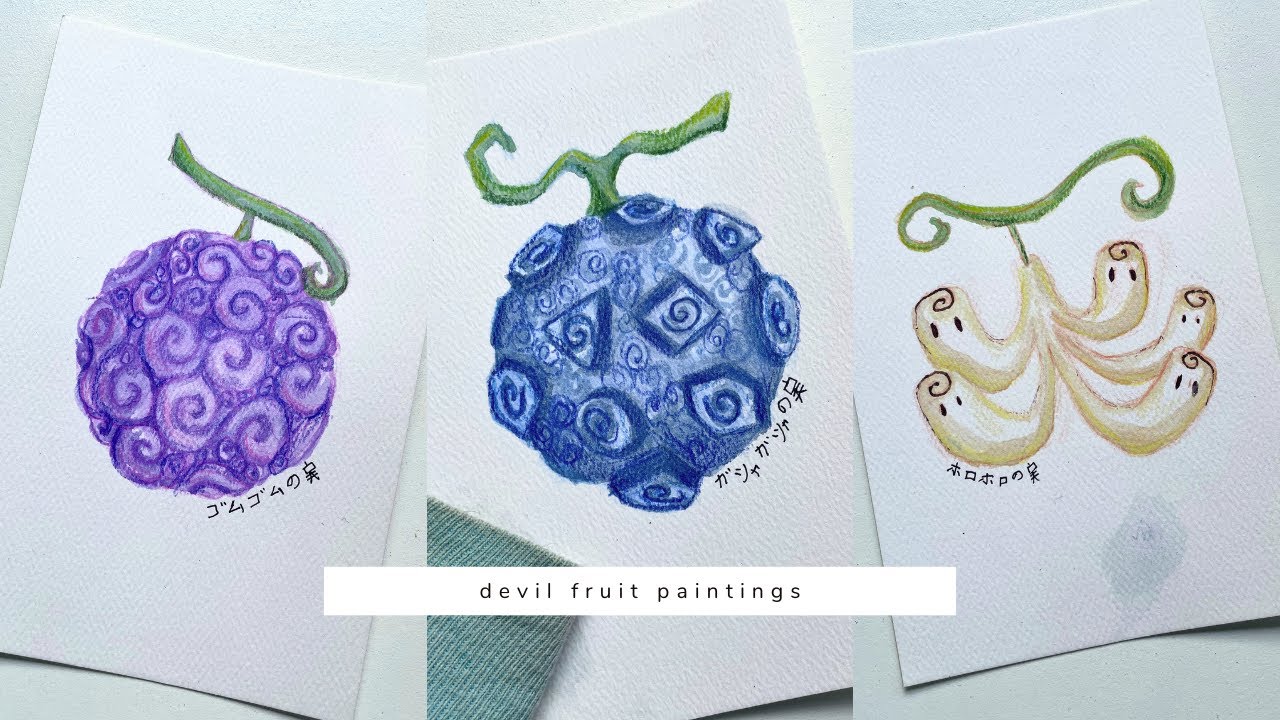 Devil Fruit Water Color Post Cards | Speed Painting - YouTube