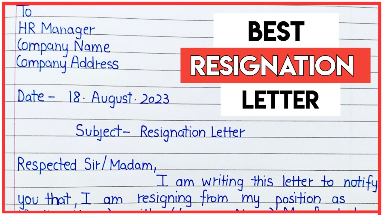 How To Write Resign Letter In English Agency Company - Infoupdate.org