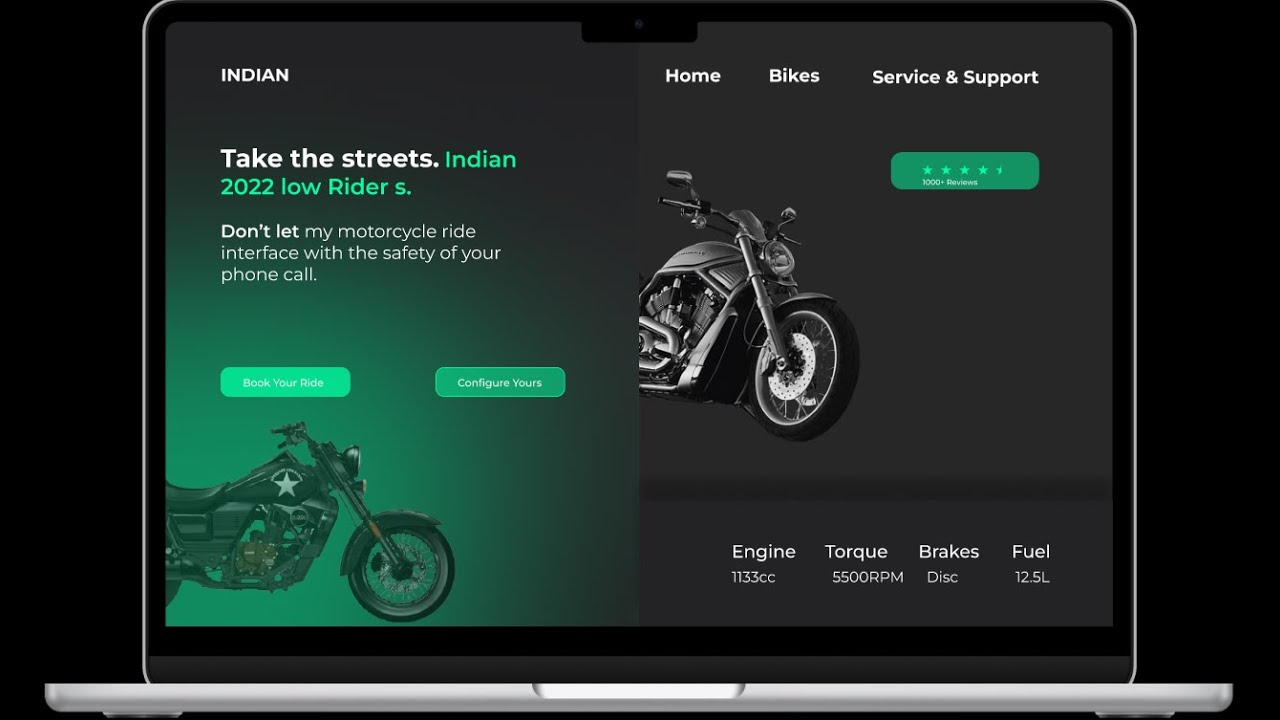 Bike website landing page in Figma | UX/UI projects| Figma Project - YouTube