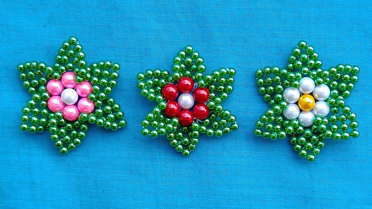 Beaded Flower | How to make Easy Flower with beads | Beads Craft DIY ...