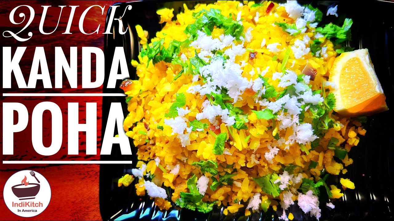How to make Kanda Poha in under 2 minutes | Authentic Indian Breakfast ...