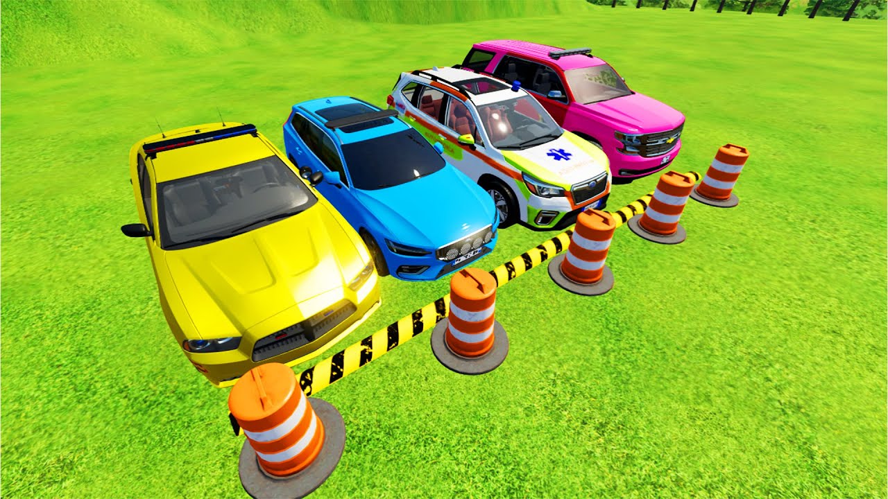 ALL POLICE CARS OF COLORS! SUBARU,VOLVO,GMC,DODGE POLICE CARS ...