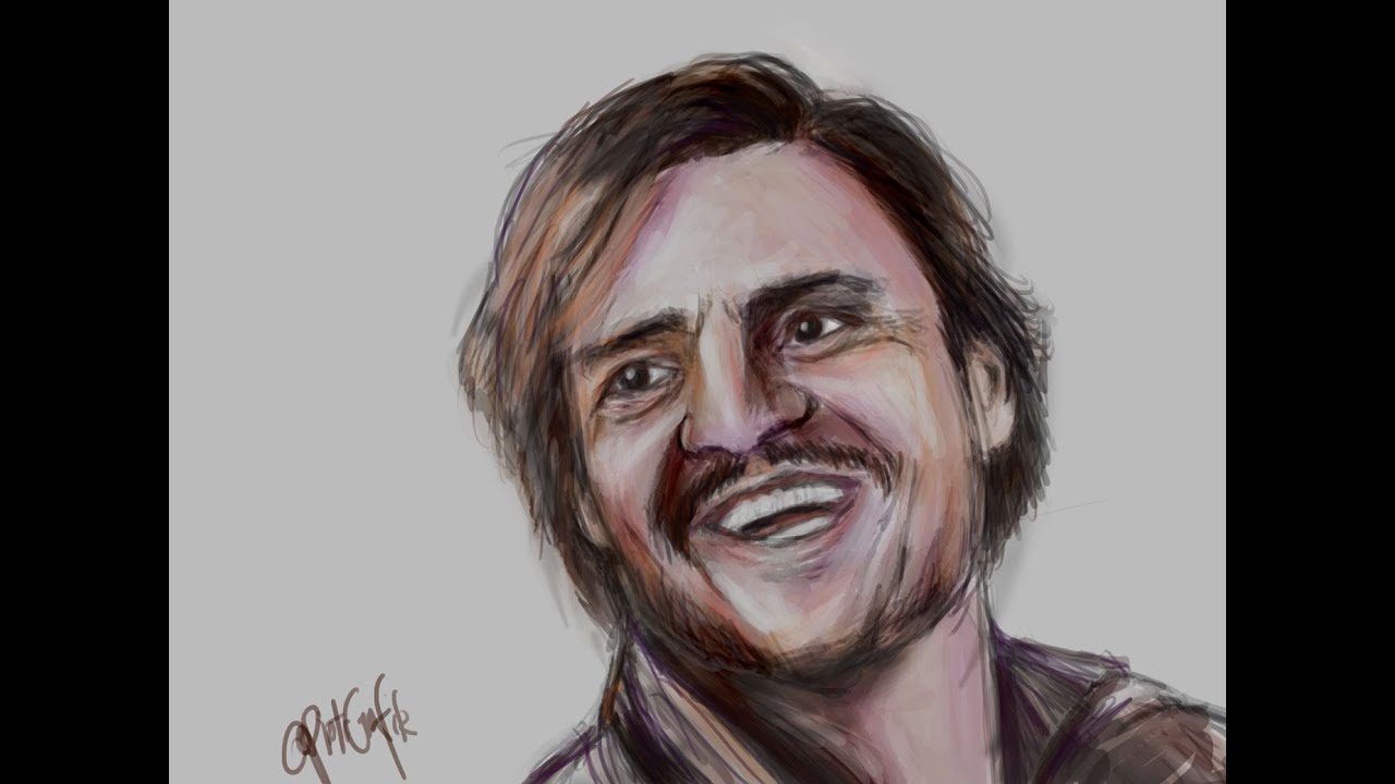Pedro Pascal painting timelapse - YouTube