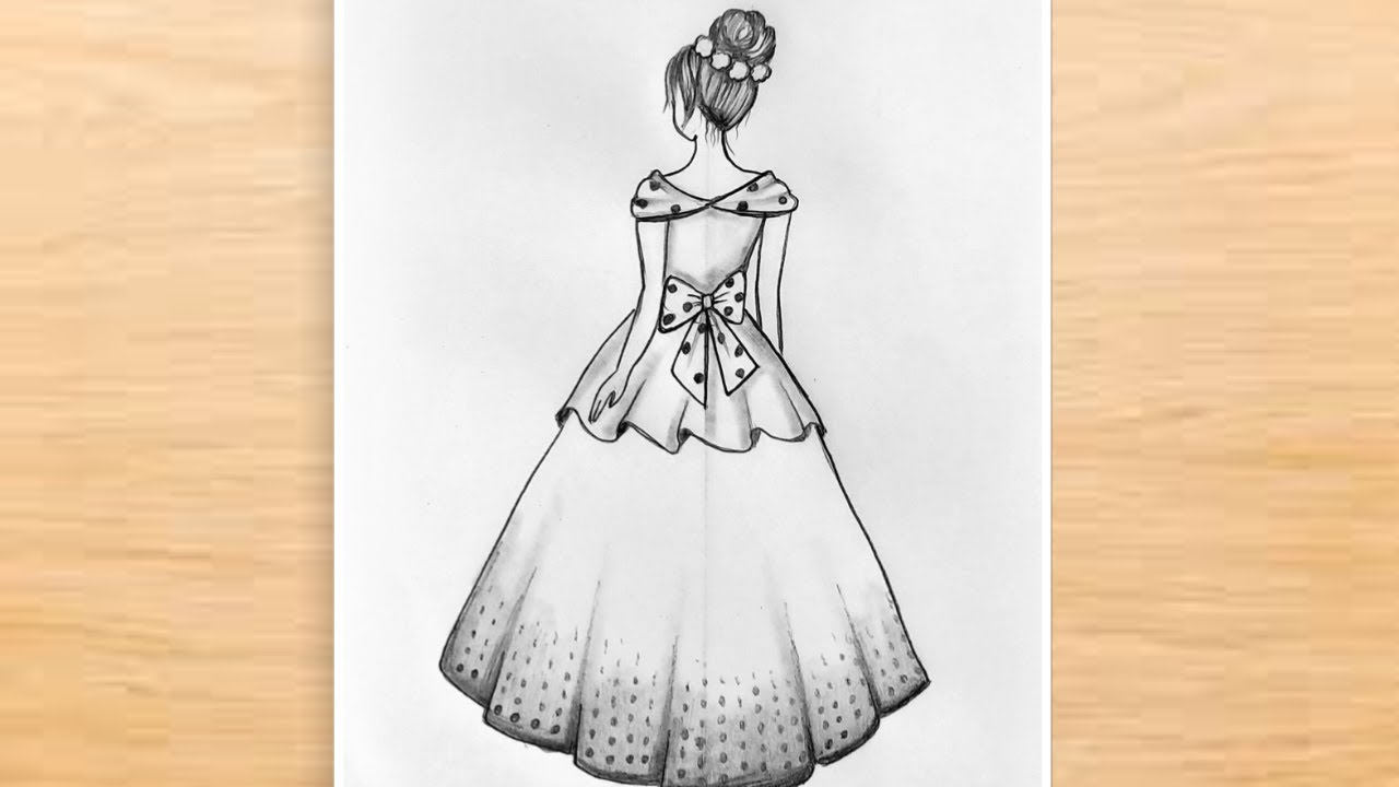 How to Draw a Fashion Girl / How to Draw Frock with Pencil Sketch/ Girl ...