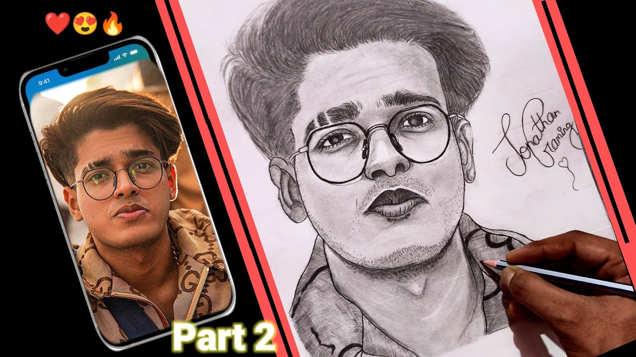 @JONATHANGAMINGYT Drawing 😍🔥 l Part 2 ️l how to draw l #jonathan #bgmi ...