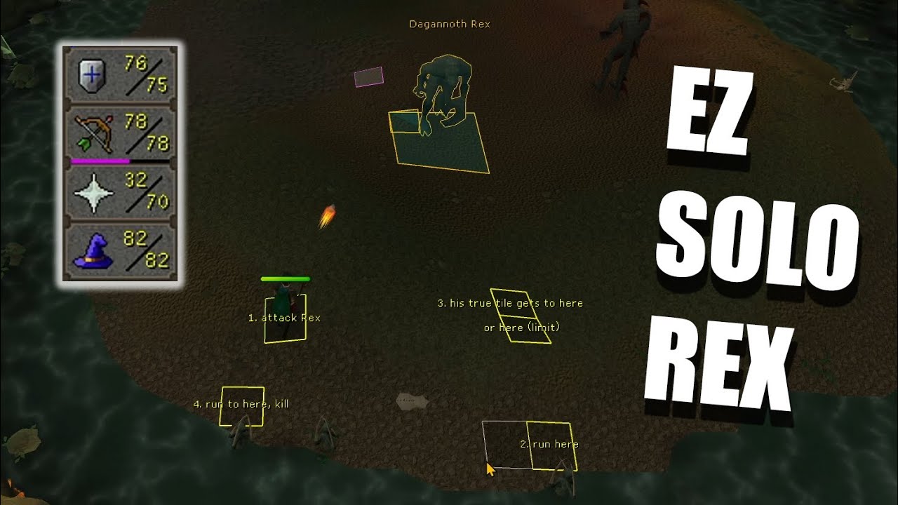 Solo Dagannoth Rex Guide with tile markers (OSRS) - YouTube