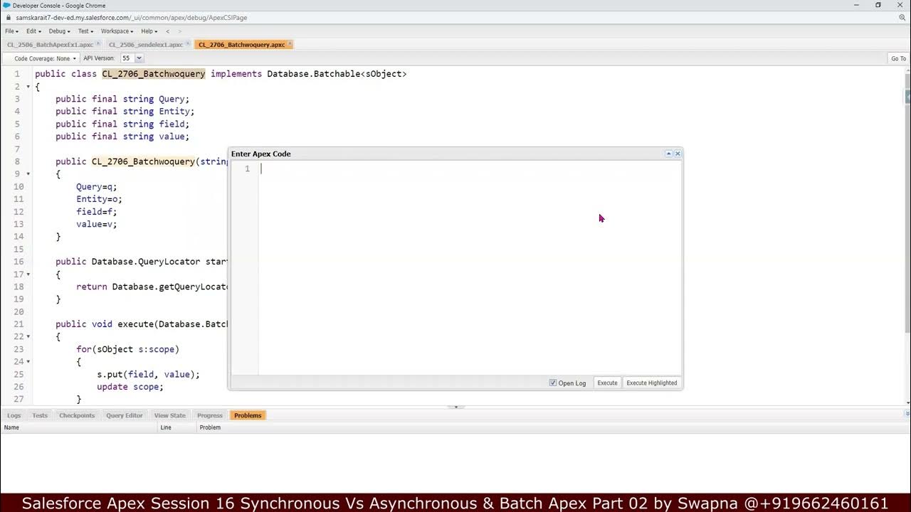 Salesforce Development 16| Synchronous Apex Vs Asynchronous Apex | Batch Apex Part 02 by Swapna ...