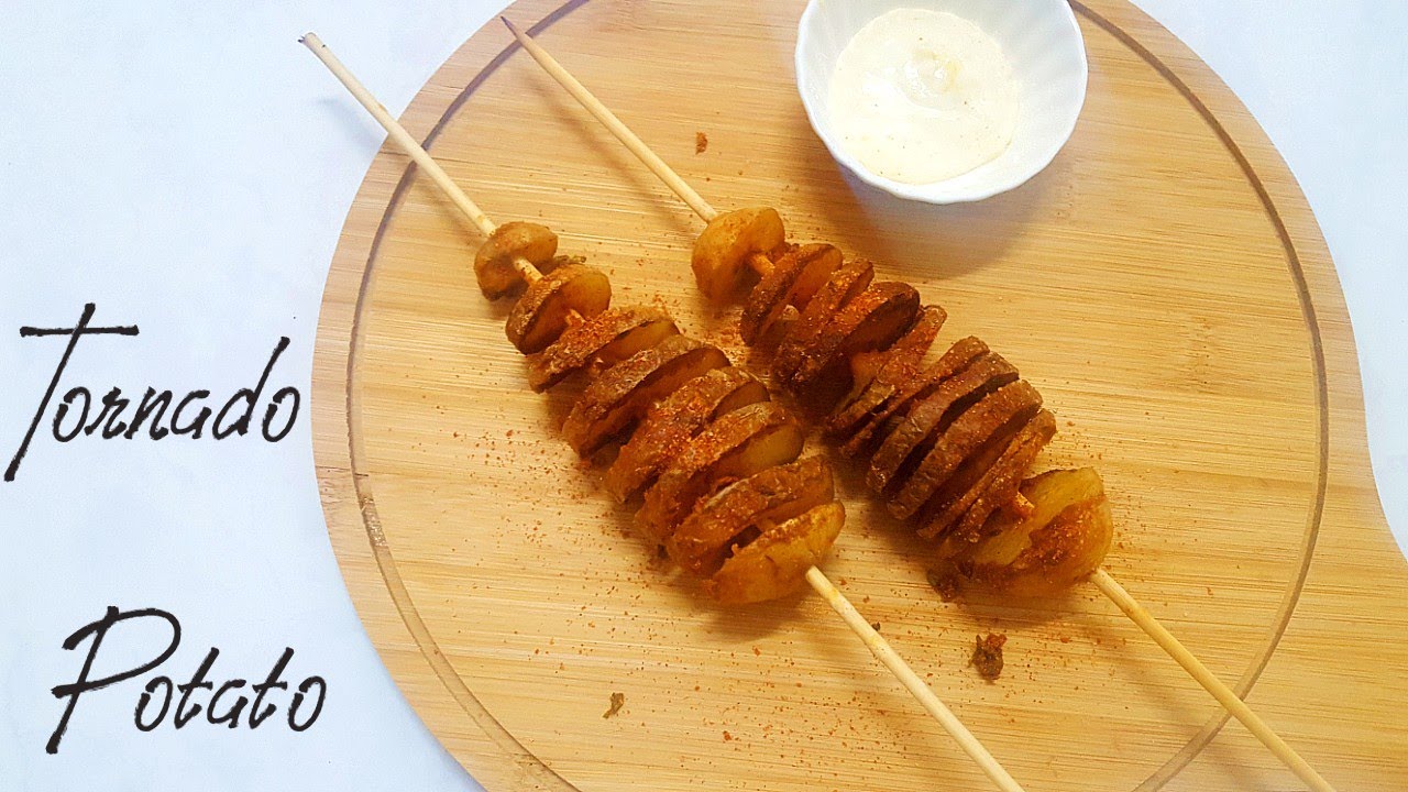 Tornado Potato Recipe / How to make Spiral Potato at home without ...