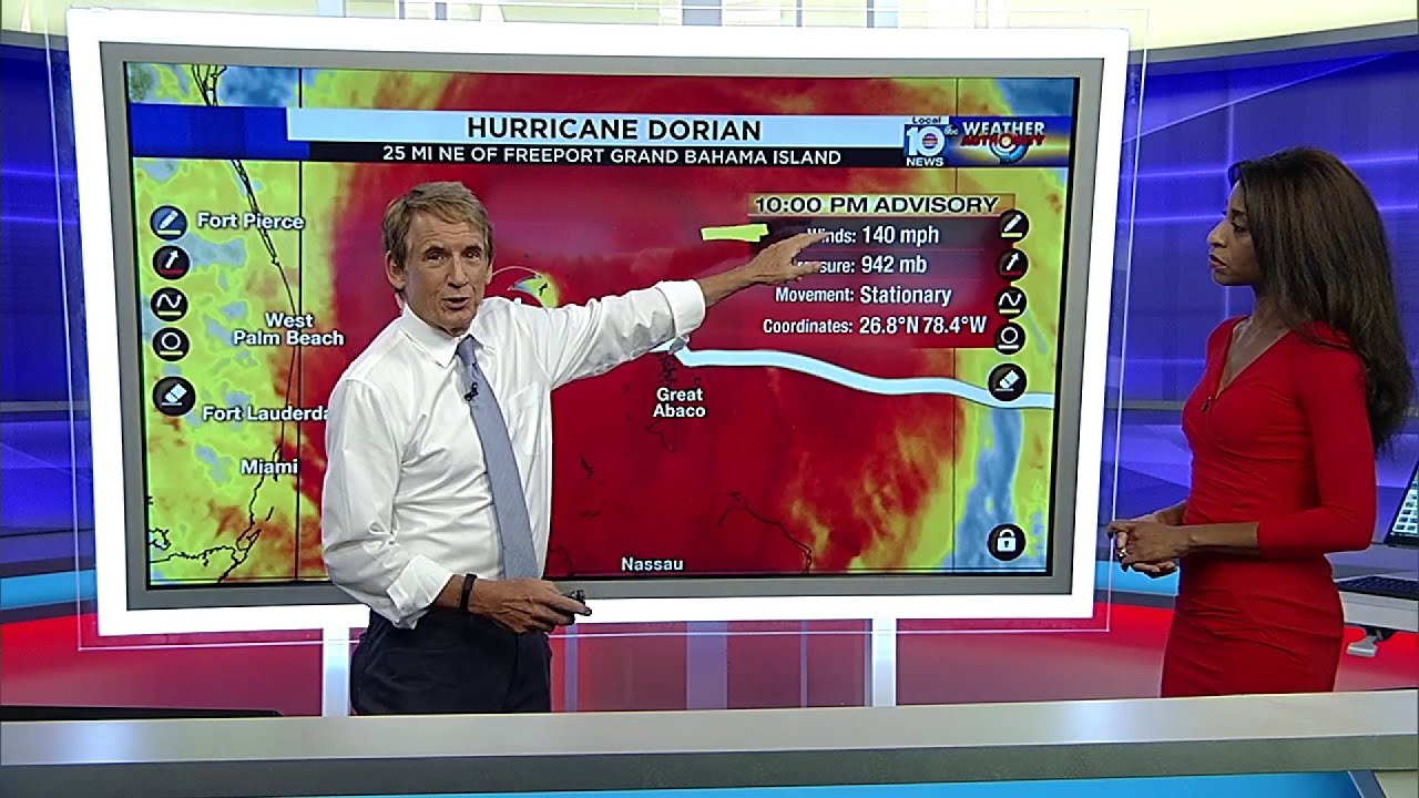 10 PM Advisory for Hurricane Dorian with Betty Davis and Bryan Norcross ...