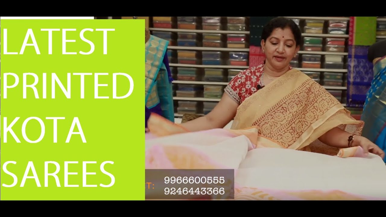 Latest Printed Kota Sarees | Gayathri Reddy Designer Studio - YouTube