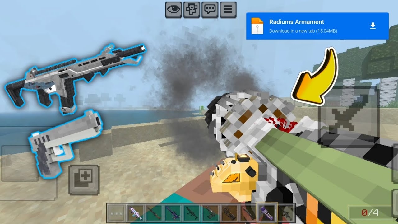Minecraft Pe Best Gun Mod 1.21.70 (BEDROCK/MCPE) - YouTube
